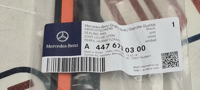 ORIGINAL MERCEDES W447 V-Klasse Abdichtschiene 50 cm Sealing Rail ...
