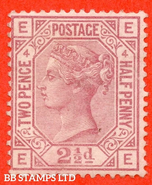 SG. 141. J5. " EE ". 2½d rosy mauve. Plate 4. A fine UNMOUNTED MINT ...