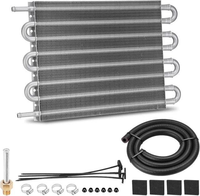 8 ROWS UNIVERSAL Aluminum Remote Transmission Oil Cooler Radiator ...