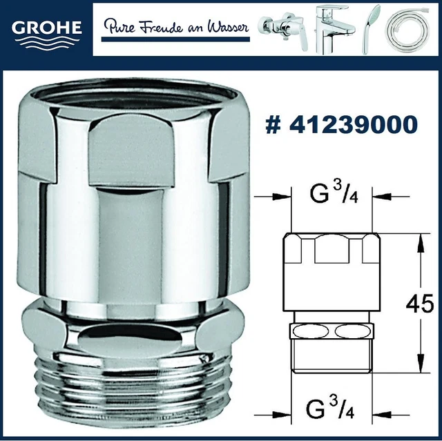 GROHE 41239000 GROHE Rohrbelüfter 3/4Zoll chrom Typ HB mit Rückfluss ...