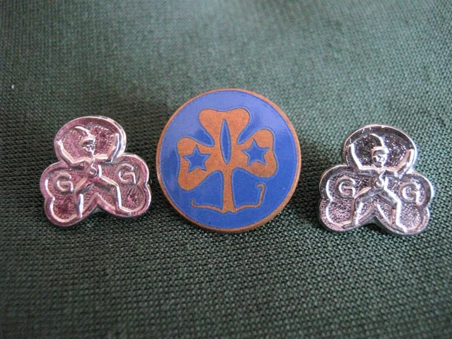 VINTAGE GIRL GUIDE Promise Pin Badges x 3 Trefoil + Enamel £6.99 ...