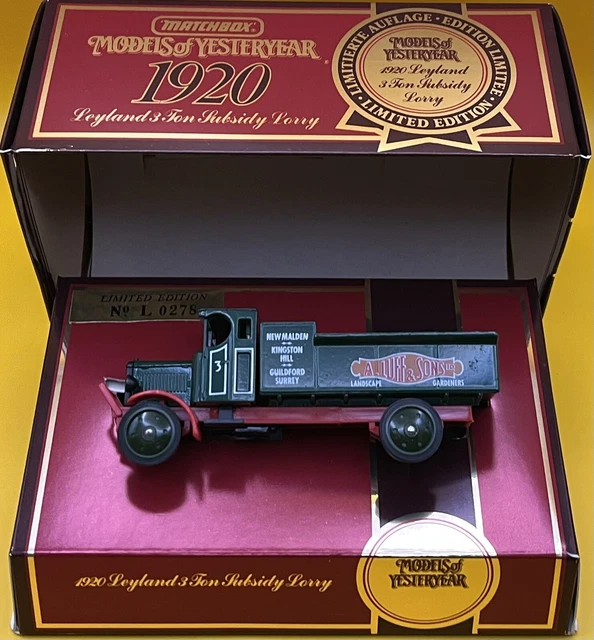 MATCHBOX Y-9 1920 Leyland Subsidy Lorry - A Luff - Models Of Yesteryear ...