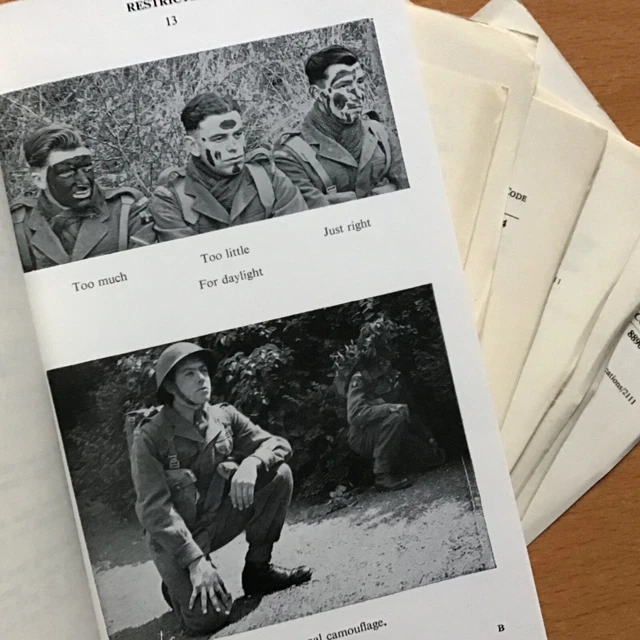 FIELDCRAFT, 1954. BRITISH ARMY INFANTRY TRAINING PAMPHLET + AMENDMENTS ...