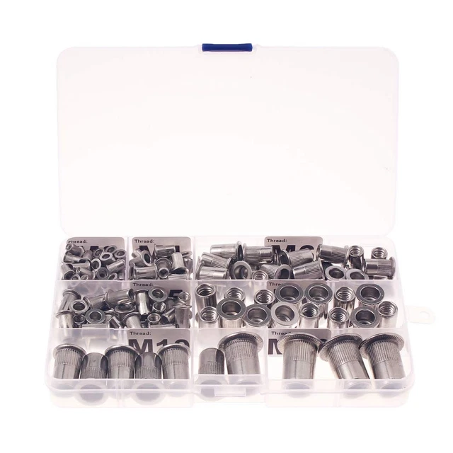 METRIC STAINLESS STEEL Rivet Nut Assortment Kit M3-M12 £27.15 - PicClick UK
