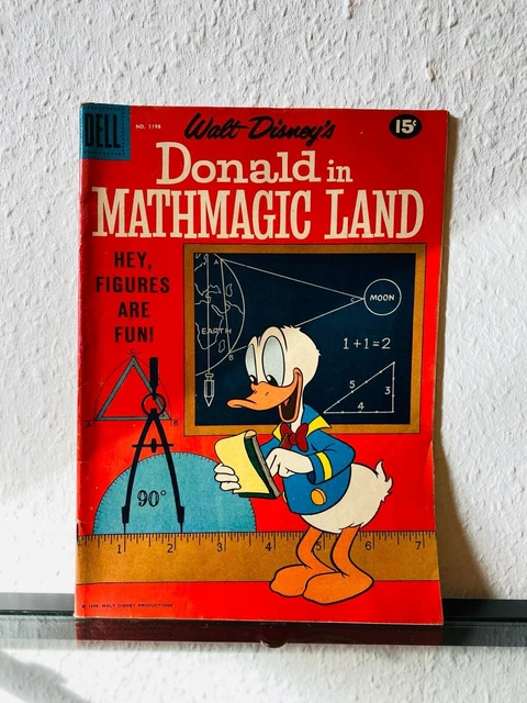FUMETTO WALT DISNEY Donald in Mathmagic Land 1959 Dell n. 1198 USA EUR ...