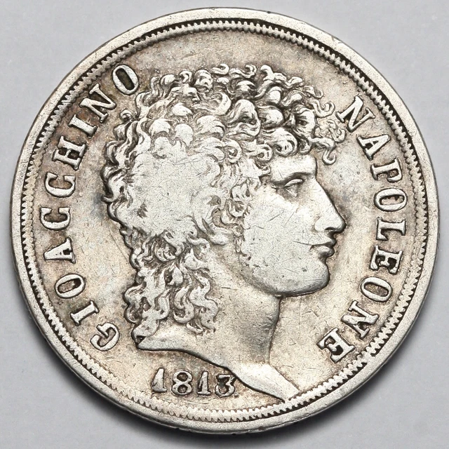 1813 JOACHIM MURAT Gioacchino Napoleone Napoleone Sicilia Argento 2 Due ...