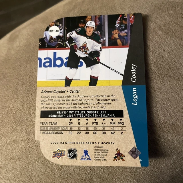 2023-24 UPPER DECK Hockey Series 2 Die-Cut or Logan Cooley Rookie RC RDT-18 EUR 4,61 - PicClick FR