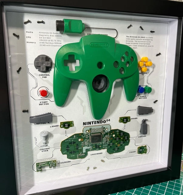NINTENDO 64 CONTROLLER Original Teardown Wall Frame $299.00 - PicClick AU