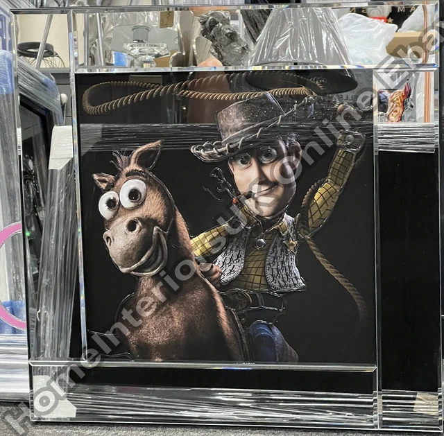 TOY STORY CHARACTERS Walt Disney with liquid art & mirror frame décor ...