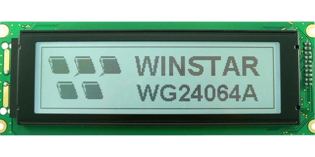 LCD GRAPHISME MODULE D'Affichage, 240x64, Jaune/Vert - Winstar EUR 131 ...