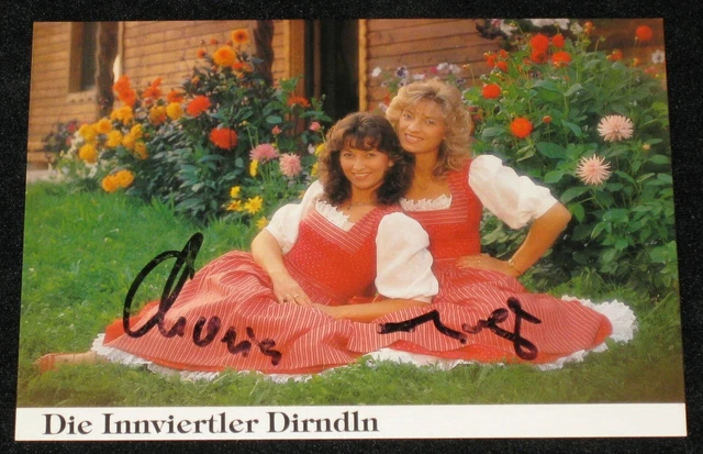 ORIGINAL AUTOGRAMM - Die Innviertler Dirndln - Inge und Maria - beide ...