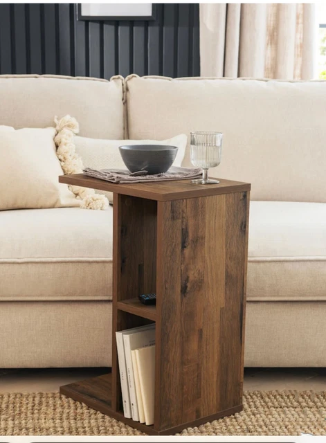 NEXT DARK BRONX Oak Effect Sofa Side Table £59.99 - PicClick UK