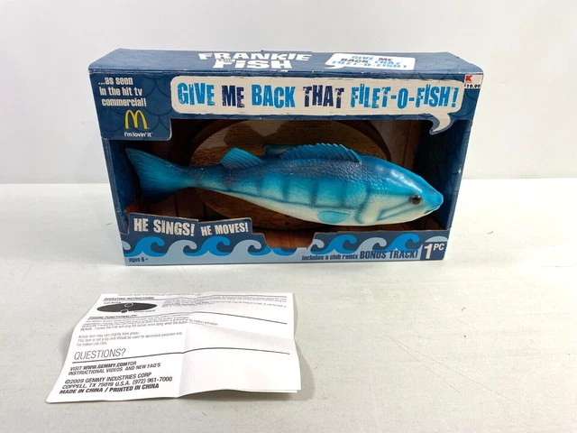 FRANKIE THE FISH Gemmy Singing Moving McDonald's Filet-O-Fish 2009 ...