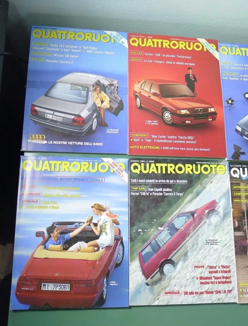 RIVISTA QUATTRORUOTE 1990 Annata Completa Automobilismo Auto D'epoca ...