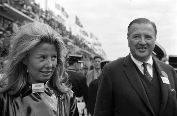HENRY FORD II and his wife Maria Le Mans 1967 Motor Racing Old Photo ...