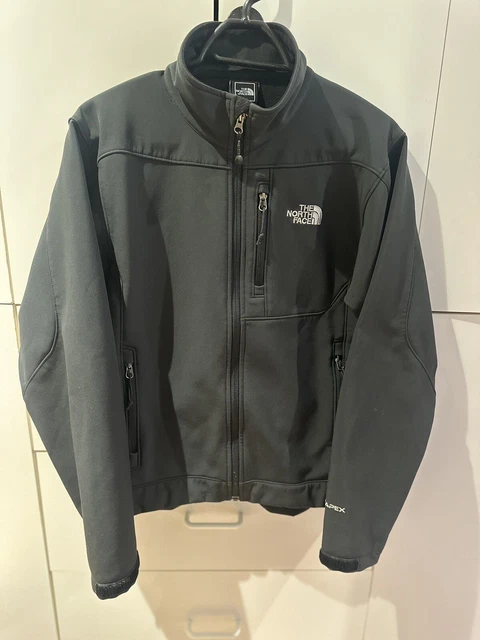 THE NORTH FACE Jacket Apex Softshell Windwall Full ZIP Dark Gray Mens ...
