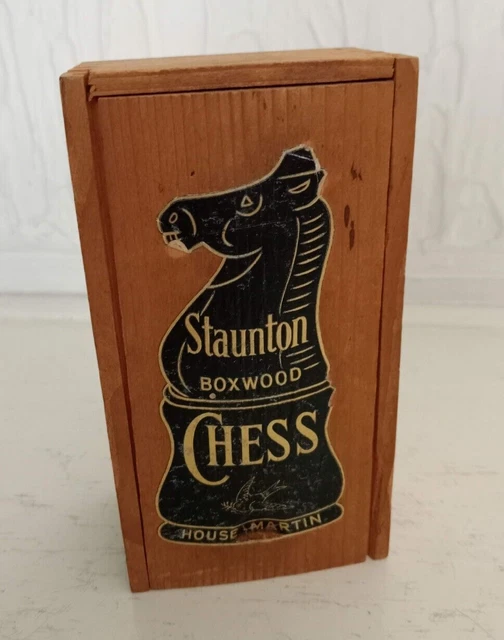 STAUNTON BOXWOOD CHESS Set Pieces House Martin Black Label Full Set £6. ...