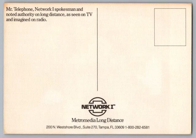 MR TELEPHONE MAN Big Red Phone Costume Network I Spokesman Postcard Ad ...