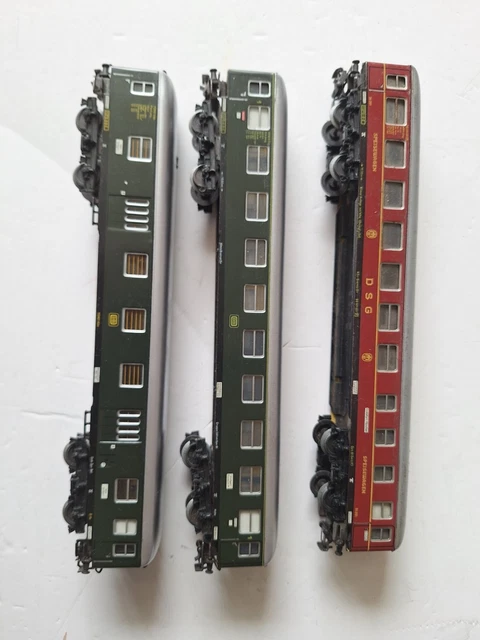 H0 GAUGE MARKLIN 3 COACHES AC 3 RAIL £10.79 - PicClick UK