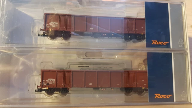 ROCO 2-TLG. SET: Offene Güterwagen der DR, TT Spur (37650) EUR 67,80 - PicClick DE