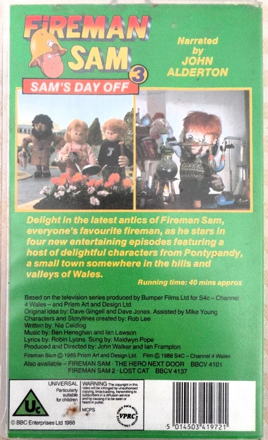 FIREMAN SAM &SAM'S Day Off" BBC Video PAL VHS Video £12.00 - PicClick UK