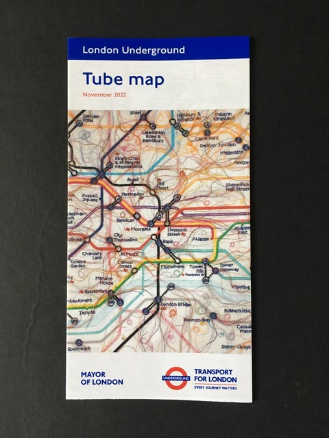 LONDON UNDERGROUND, TUBE Map. Dated November 2022 FREE P+P £1.99 ...