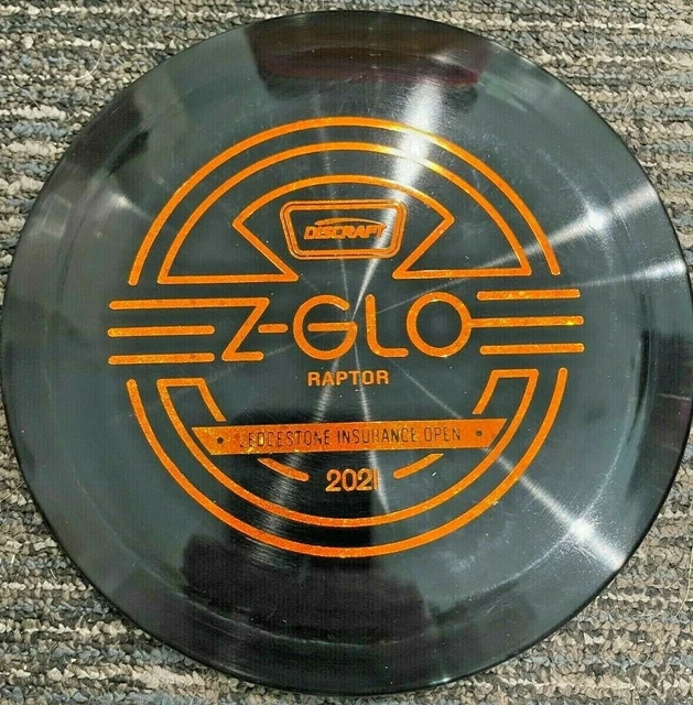 DISCRAFT TOUR SERIES Ledgestone 2021 Elite Z Glo Raptor Disc Golf 173 ...