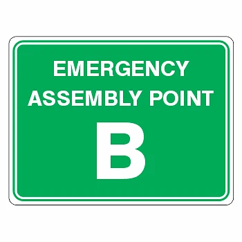 EMERGENCY ASSEMBLY POINT B Sign | Emergency Signs $12.30 - PicClick AU