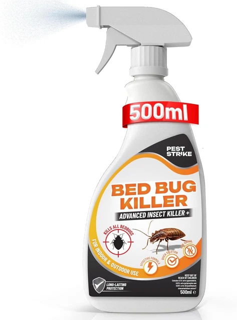 BED BUG KILLER Spray 500ml - Strong Bed Bugs Spray Odourless & Fast ...