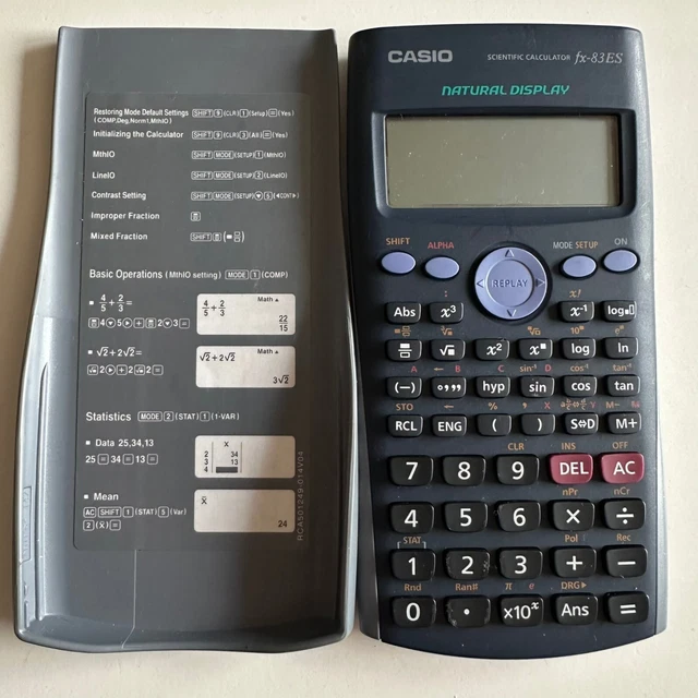 CASIO SCIENTIFIC CALCULATOR Fx-83ES A levels GCSE School Science Maths ...