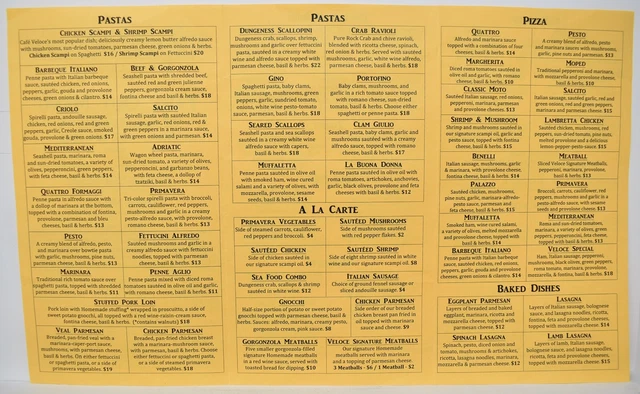1990S CAFE VELOCE Restaurant Menu 12514 120th Avenue NE Kirkland ...