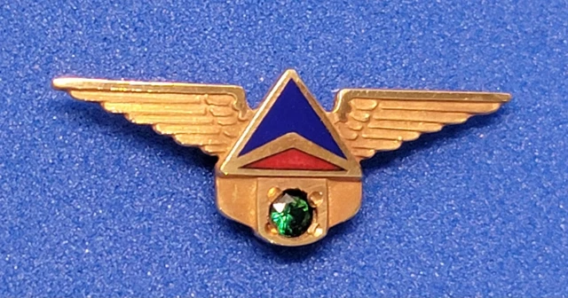 VINTAGE DELTA AIRLINES Wings Badge Service Pin 10K Gold Lapel Pin Tie ...