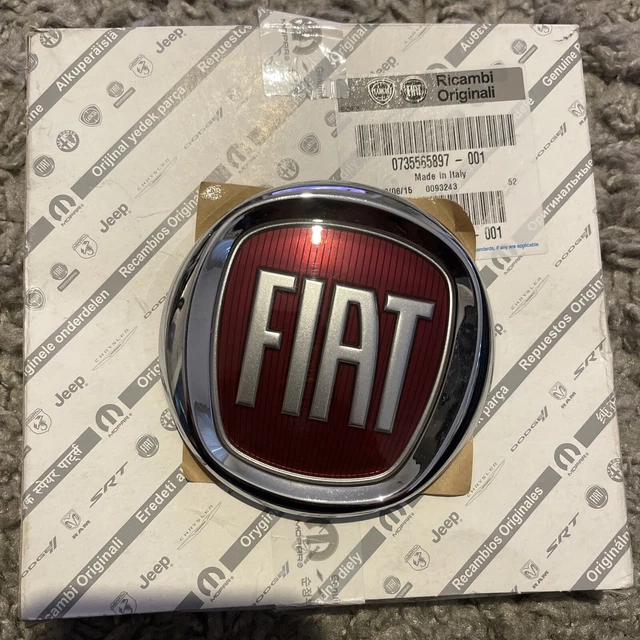 GENUINE FIAT 500 Panda Rear Tailgate Badge Red Logo Emblem 735565897 £ ...