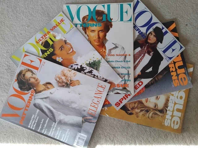 VINTAGE VOGUE PATTERNS MAGAZINE BUNDLE 1992 - FULL YEAR of 6 Magazines ...