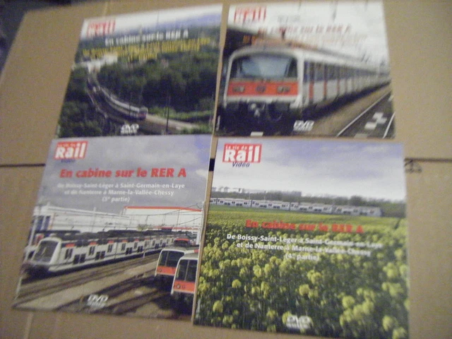 LOT DE 4 DVD ferroviaire rail passion en cabine du RER A sncf train paris EUR 10,00 - PicClick FR