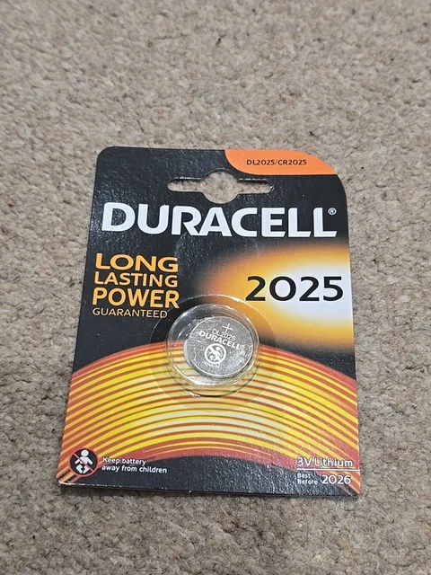 DURACELL CR2025 LITHIUM Battery 2025 Cell Coin Button Batteries DL2025 ...