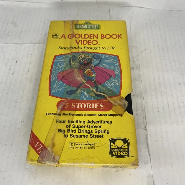 A GOLDEN BOOK Video VHS Sesame Street The Poky Little Puppy Etc ...