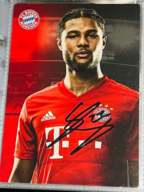 SERGE GNABRY BAYERN Monaco Carta Ufficiale Firmata Autografo Autografo ...