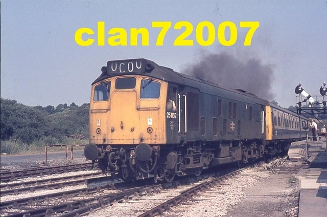 ORIGINAL RAILWAY COLOUR slide 25052 failed dmu Newquay service at Par ...