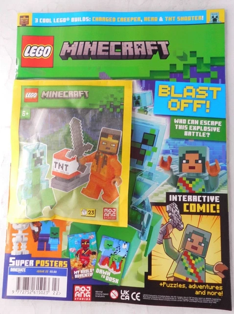 LEGO MINECRAFT MAGAZINE #22 2024 + Charged Creeper, Hero & TNT Shooter ...