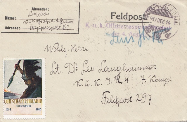 HUNGARY: 1917: FIELD Post; Vignette: God Punishes England £22.28 ...