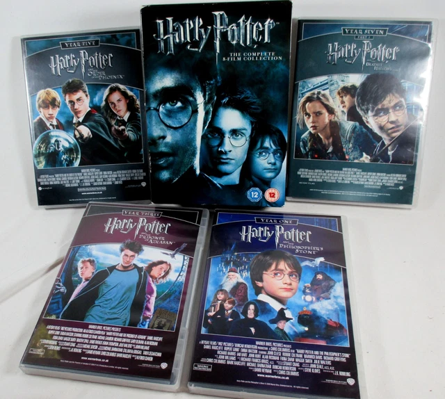 HARRY POTTER COMPLETE DVD Collection - Years 1-7B Box Set 2011 1-8 Excellent £14.95 - PicClick UK