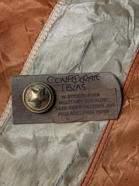 CIVIL WAR CONFEDERATE Csa Texas Star Button By W. Stokes Kirk $30.00 ...