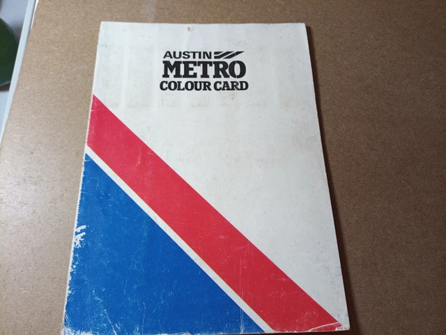 AUSTIN METRO COLOUR Card Paint Trim Chart 3472. 1980 £0.99 - PicClick UK