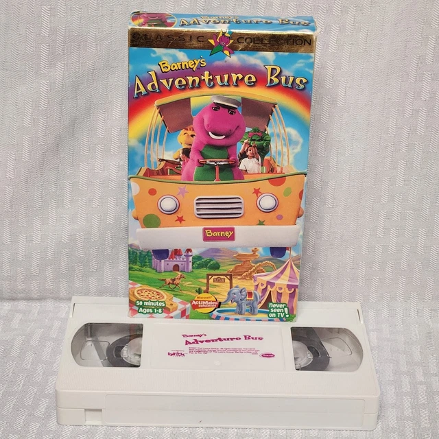BARNEYS ADVENTURE BUS VHS Preschool purple dinosaur £9.42 - PicClick UK