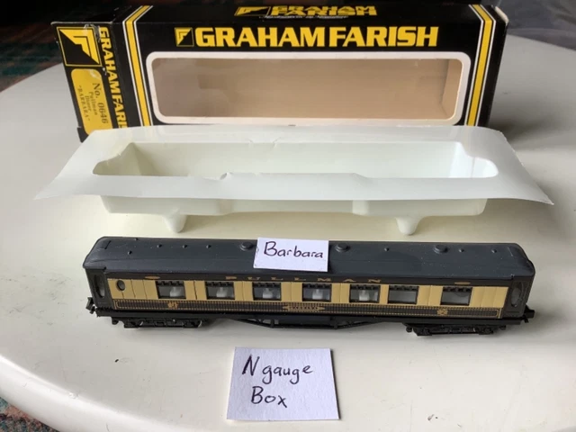 GRAHAM FARISH, MODEL railway, pullman coach, Barbara, N gauge, boxed. £ ...