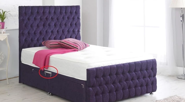 JUST ACCESSORIES DIVAN Bed Base Link Bars with Adjustable 200mm, Silver ...