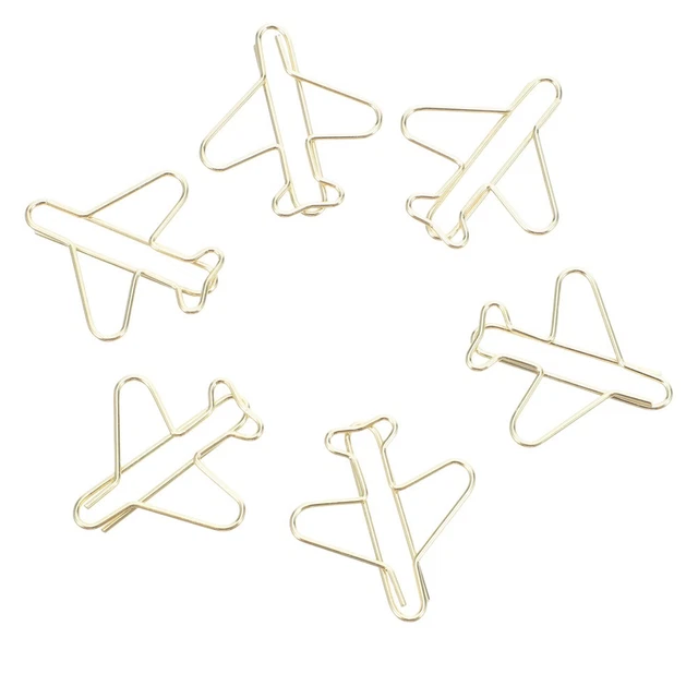100PCS FUNNY PAPER Clips: Unique Airplane Shape Planner Clips - Small ...