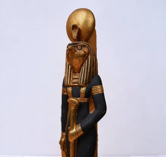 ANCIENT EGYPTIAN ANTIQUES Golden Statue God Horus Stone Coverd With ...