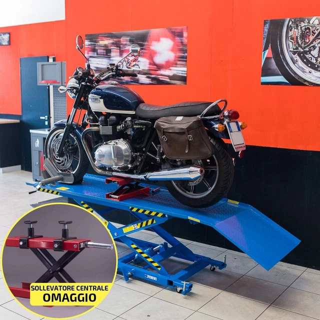 PONTE SOLLEVATORE MOTO Fervi portata 400Kg con pantografo omaggio EUR ...